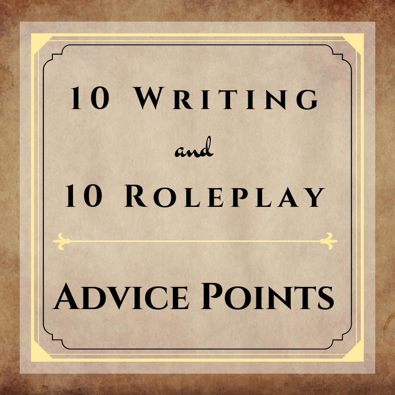 10 Writing and 10 Roleplay Tips for Beginners – Melissa Bee Newton